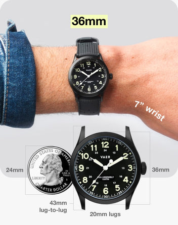 Wrist Watch Sizing Guide 2024 - What Size is Best for Your Wrist? (36mm, 38mm, 39mm, 40mm, 42mm)