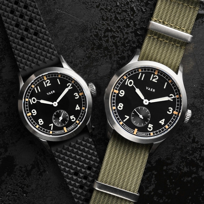 VAER | C3 Dirty Dozen Field Watch: 10ATM, Sapphire Glass, Amertiquartz