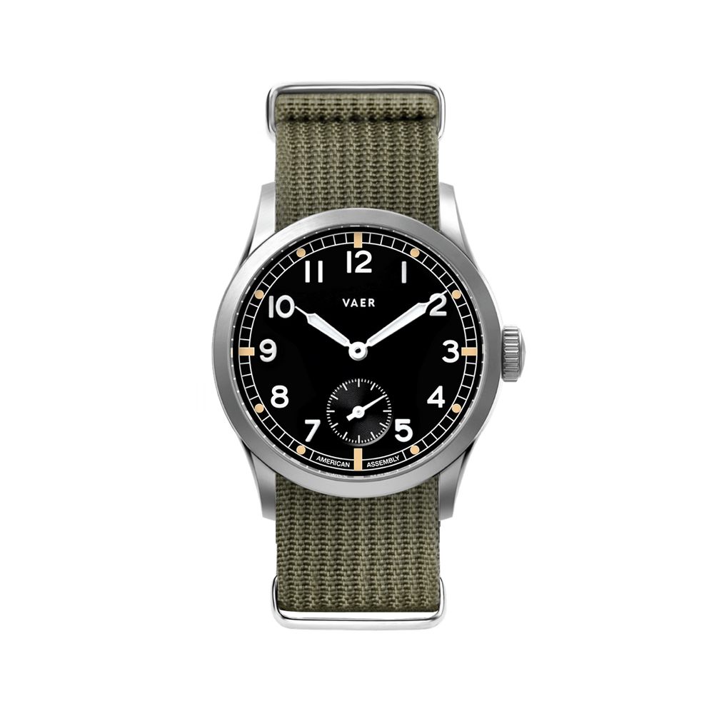 VAER | C3 Dirty Dozen Field Watch: 10ATM, Sapphire Glass, Amertiquartz