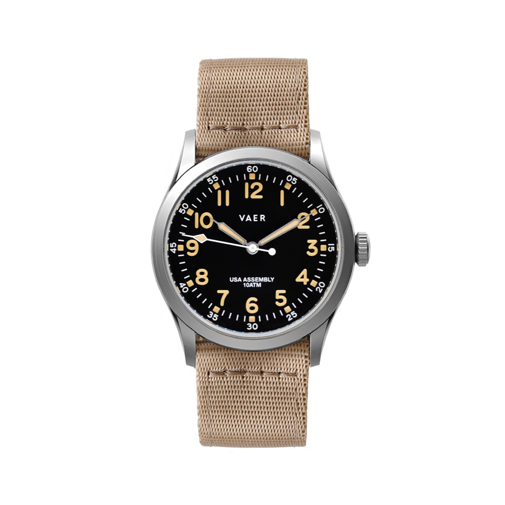 VAER | C3 Korean War Field Watch: 10ATM, Sapphire, USA Assembled