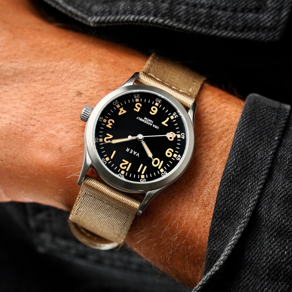 VAER | C3 Korean War Field Watch: 10ATM, Sapphire, USA Assembled