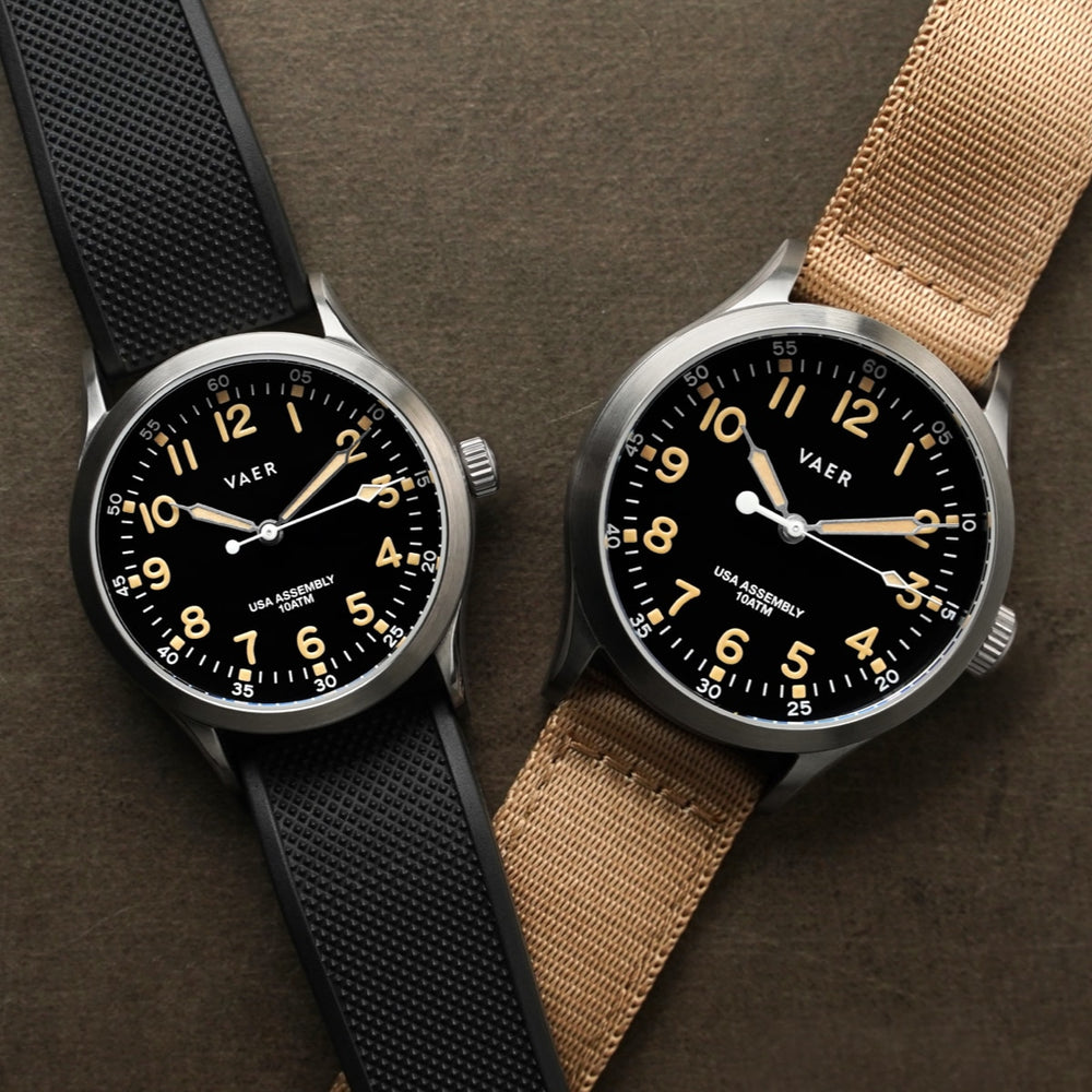 VAER | C3 Korean War Field Watch: 10ATM, Sapphire, USA Assembled