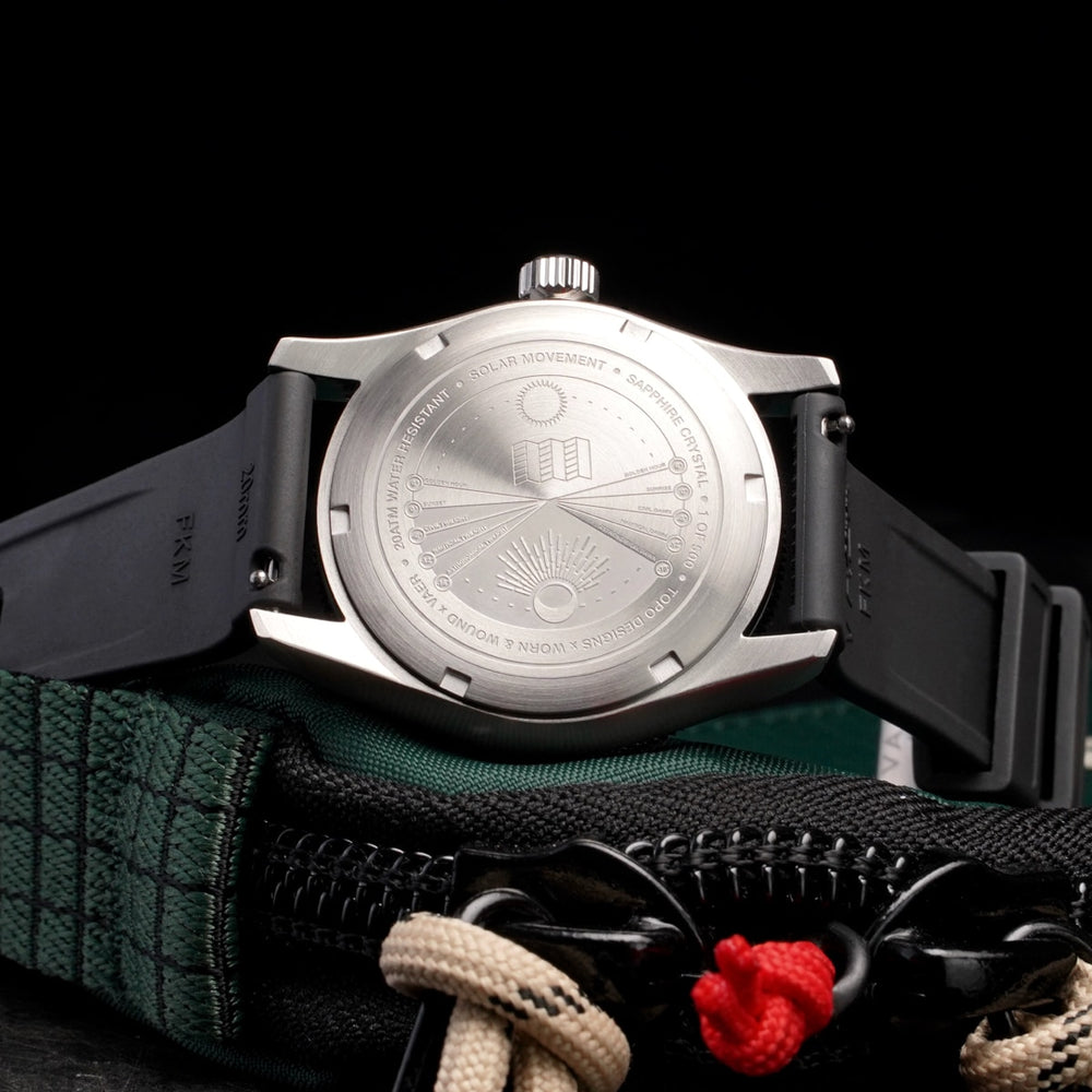 VAER | DS4 Topo Designs x W&W Solar Hiker - Green: 38mm, 20ATM