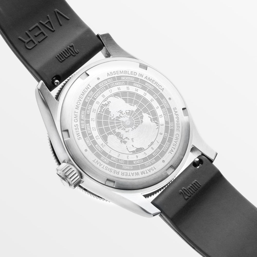 VAER | G2 Meridian True GMT: 15ATM, Sapphire Glass, USA assembled