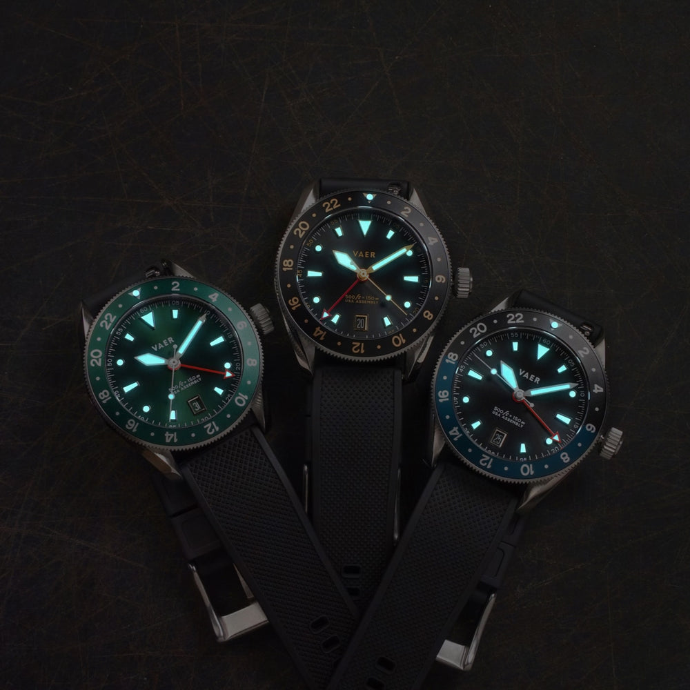 VAER | G2 Meridian True GMT: 15ATM, Sapphire Glass, USA assembled