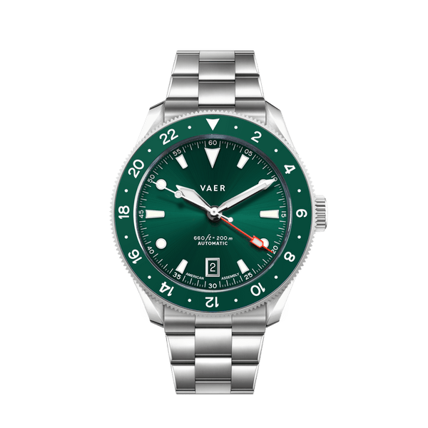 VAER | G5 Meridian True GMT: 20ATM, Sapphire Glass, USA assembled