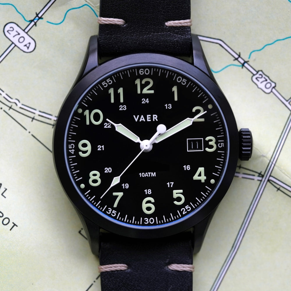 VAER | S3 Tactical Field: 10ATM, Sapphire Glass, 2x Straps