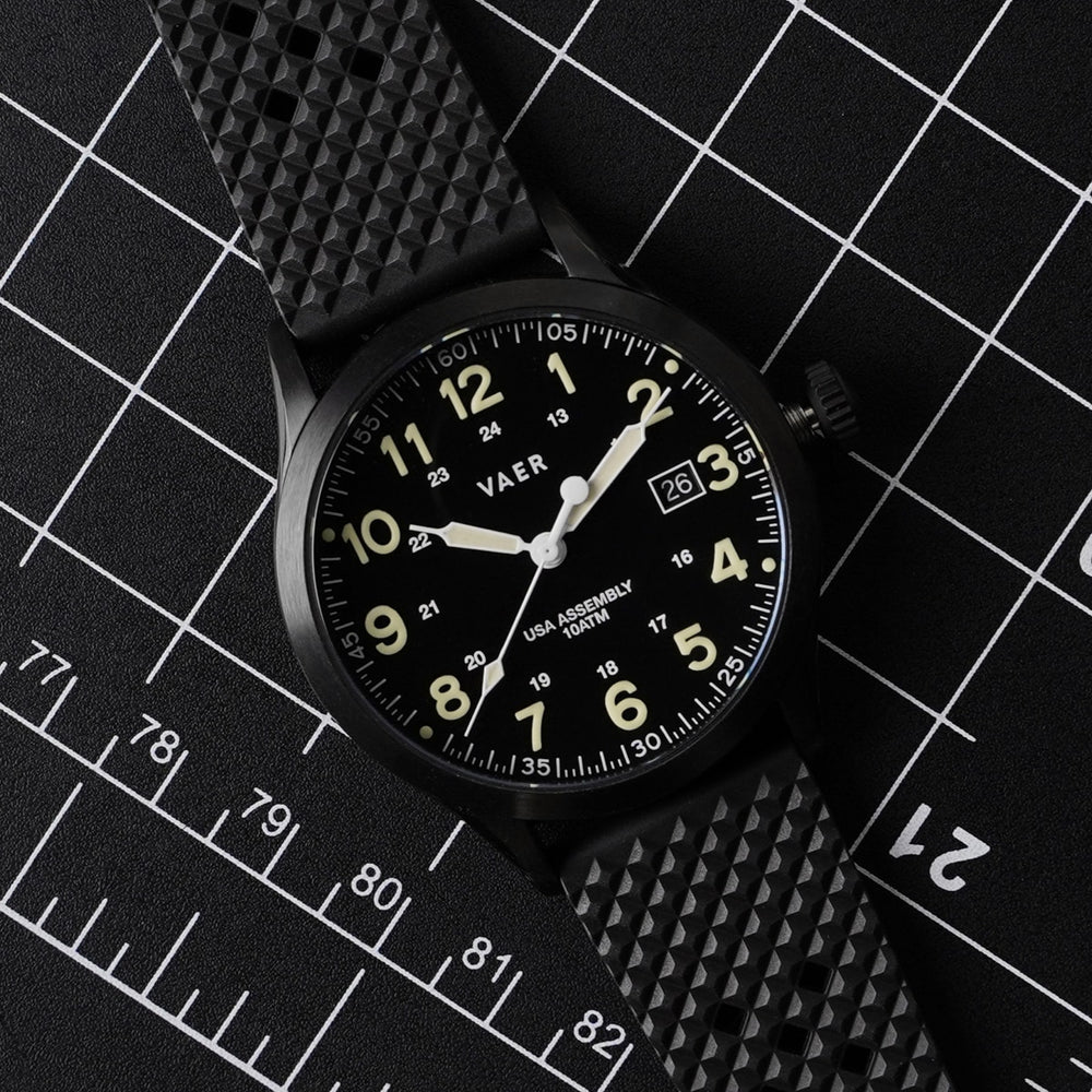 Vaer Watches - Quick Release FKM Waffle Strap | 20mm